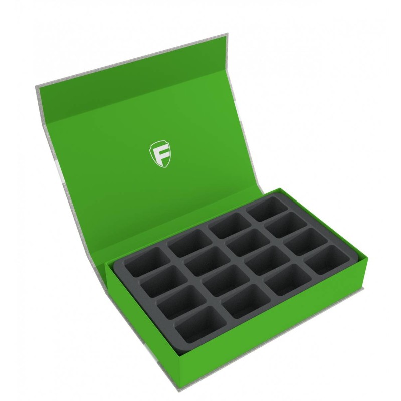 FELDHERR MAGNETIC BOX GREEN FOR 16 MINIATURES